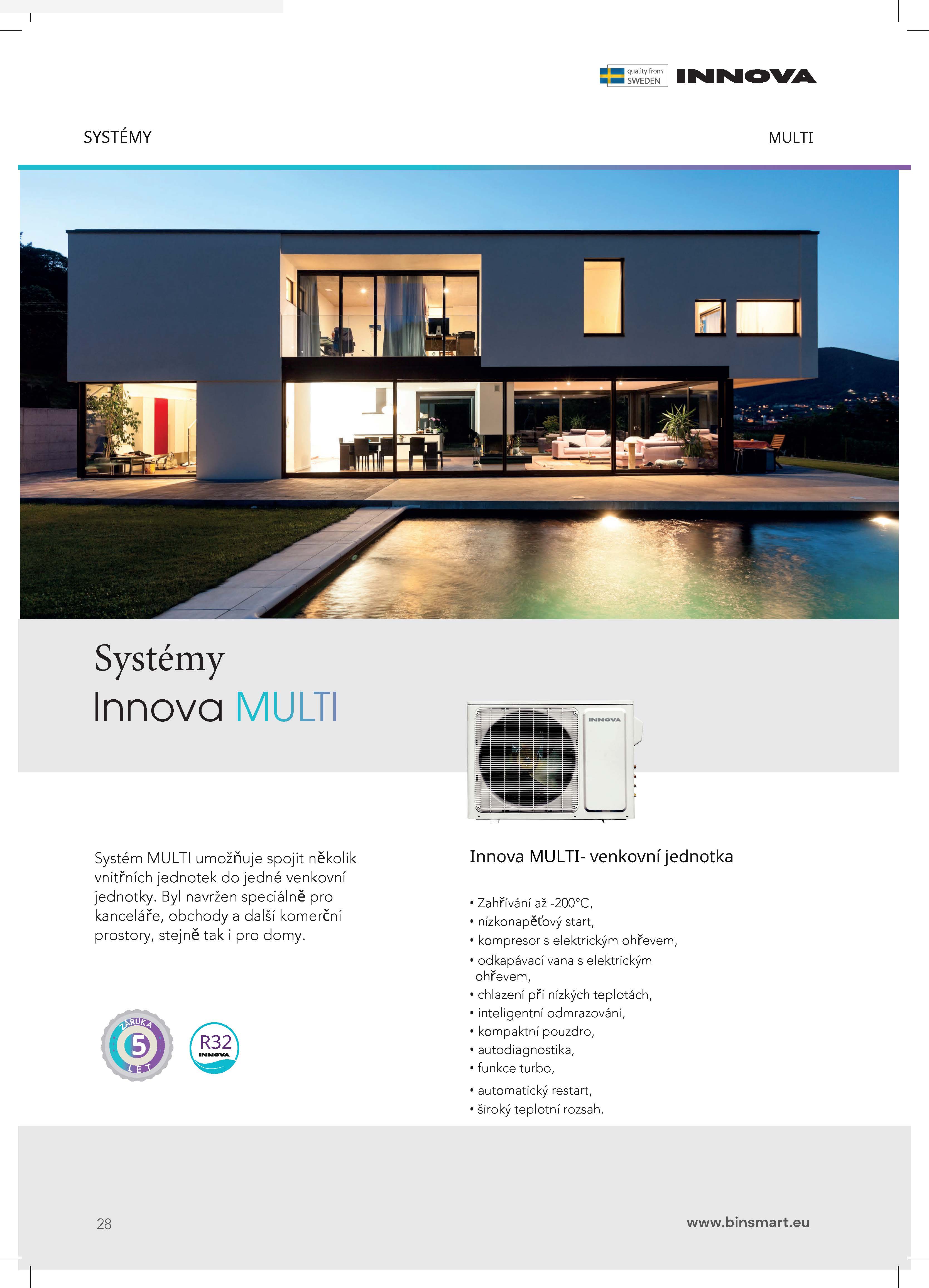 Kanálová vnitřní klimatizační jednotka MULTI INNOVA 3,5kW | bjsolar.cz